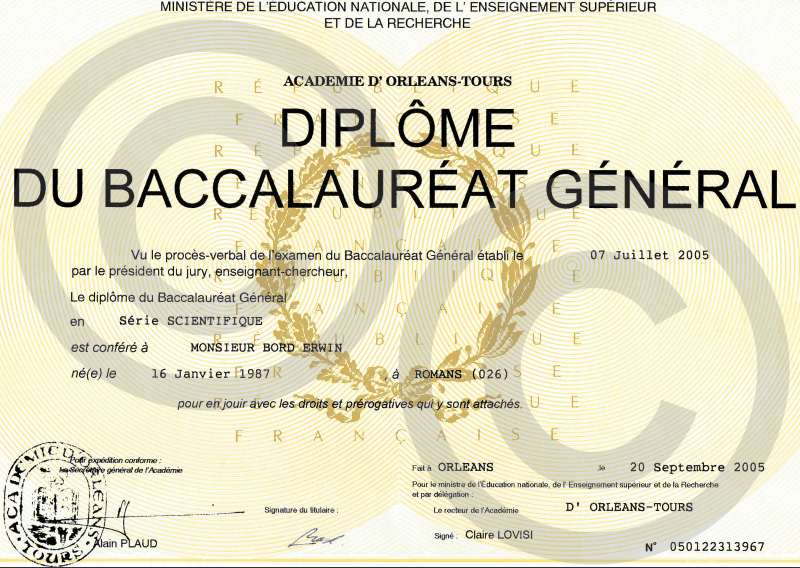 Mon BAC (Juin 2005)